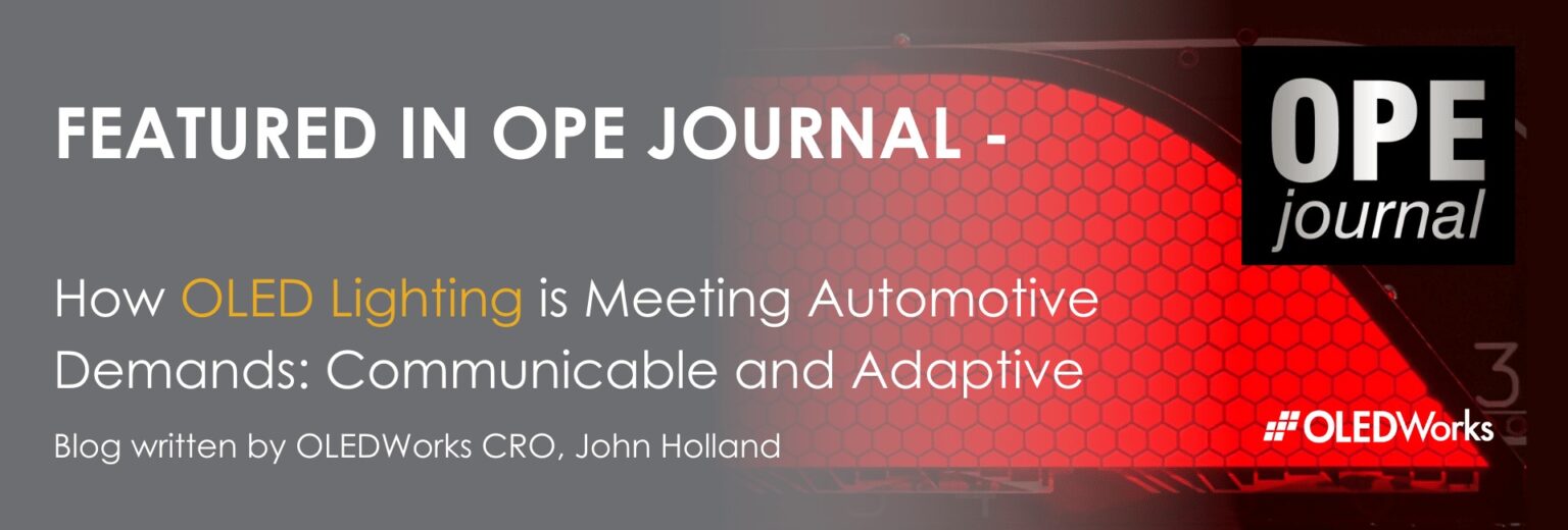 OPE期刊专题报道OLED照明如何满足汽车需求_OLEDWorks中文官网
